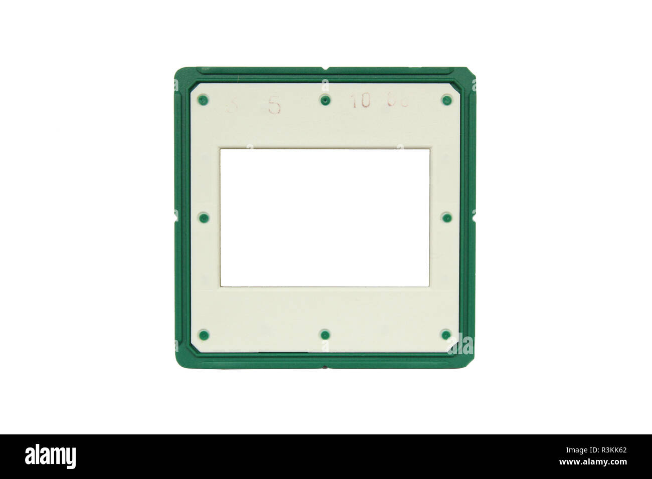 Slide plastic frame isolated on a white background Stock Photo - Alamy