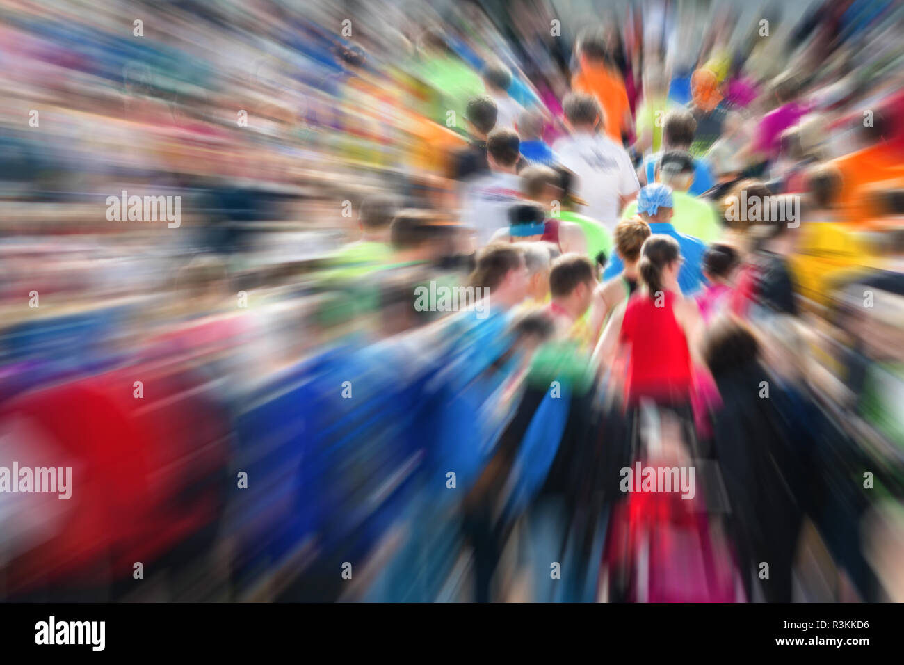 Running crowds at the marathon run Stock Photo - Alamy