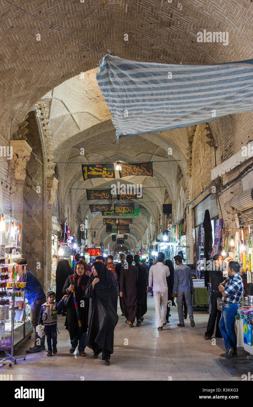 Southeastern Iran, Kerman, End To End Bazaar, Interior Stock Photo - Alamy
