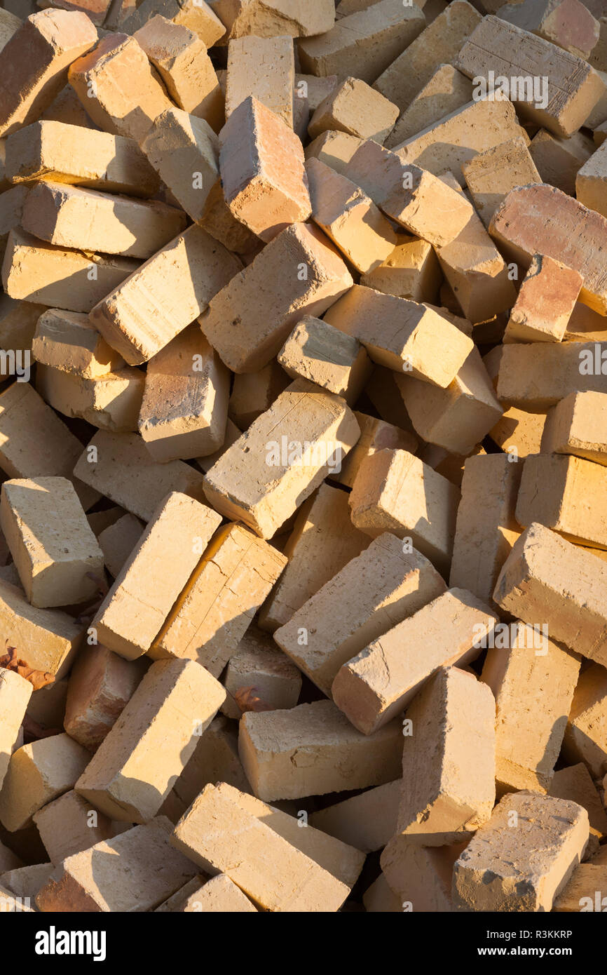 Central Iran, Abyaneh, Building Bricks Stock Photo - Alamy