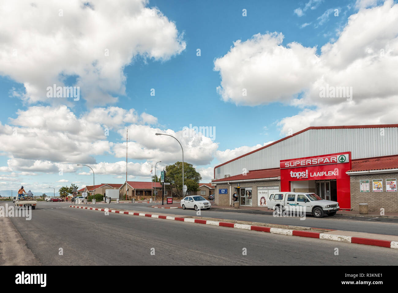 LAAIPLEK, SOUTH AFRICA, AUGUST 21, 2018: A street scene, with a ...