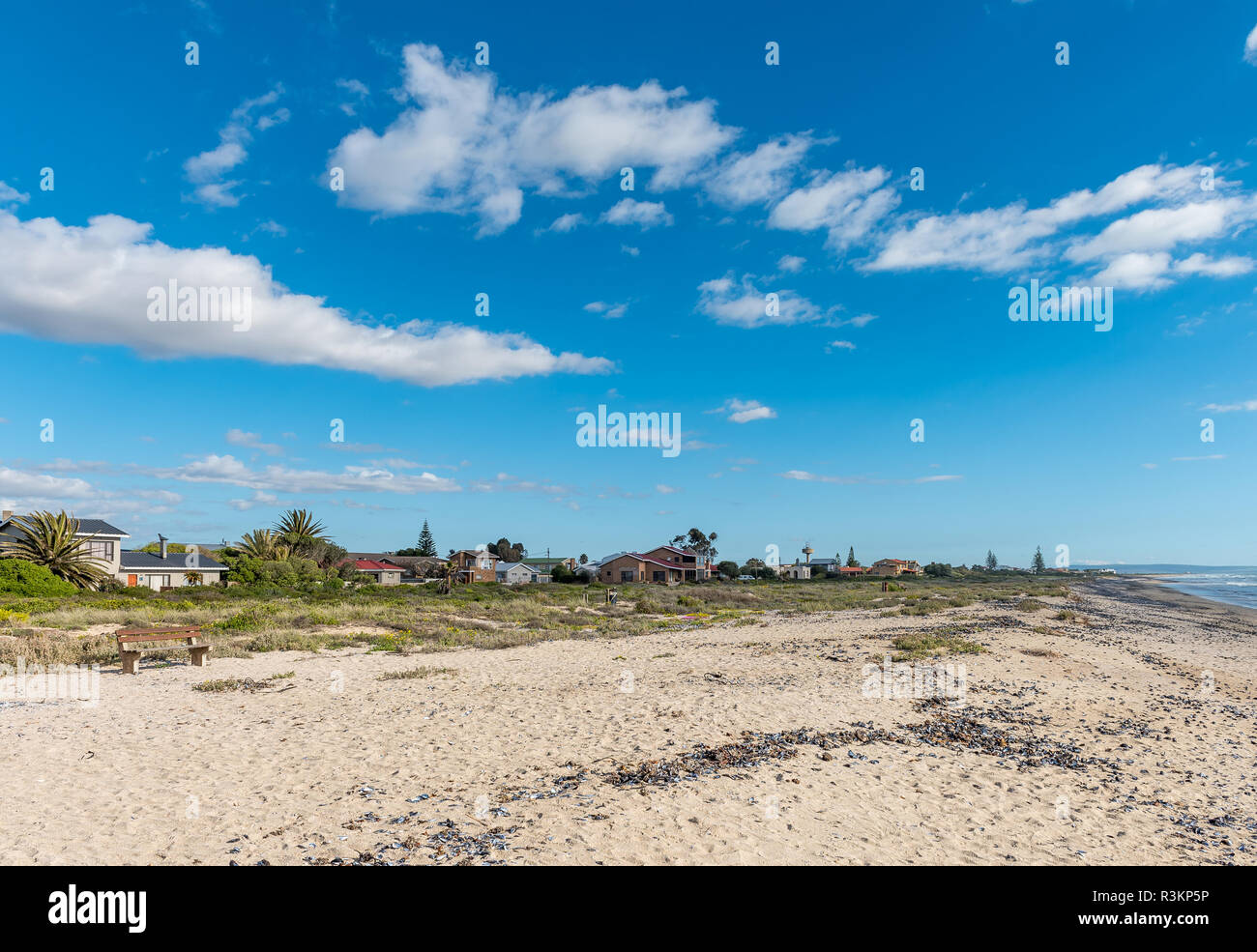 DWARSKERSBOS, SOUTH AFRICA, AUGUST 21, 2018: A beach scene in ...