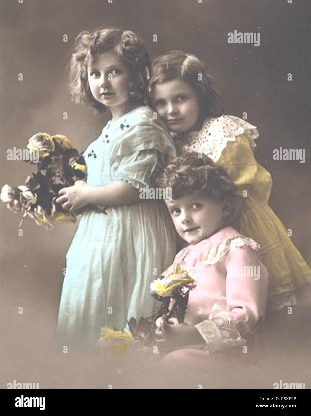 vintage classic Victorian image featuring children Stock Photo - Alamy