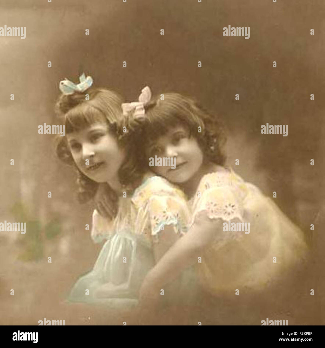 vintage classic Victorian image featuring children Stock Photo - Alamy