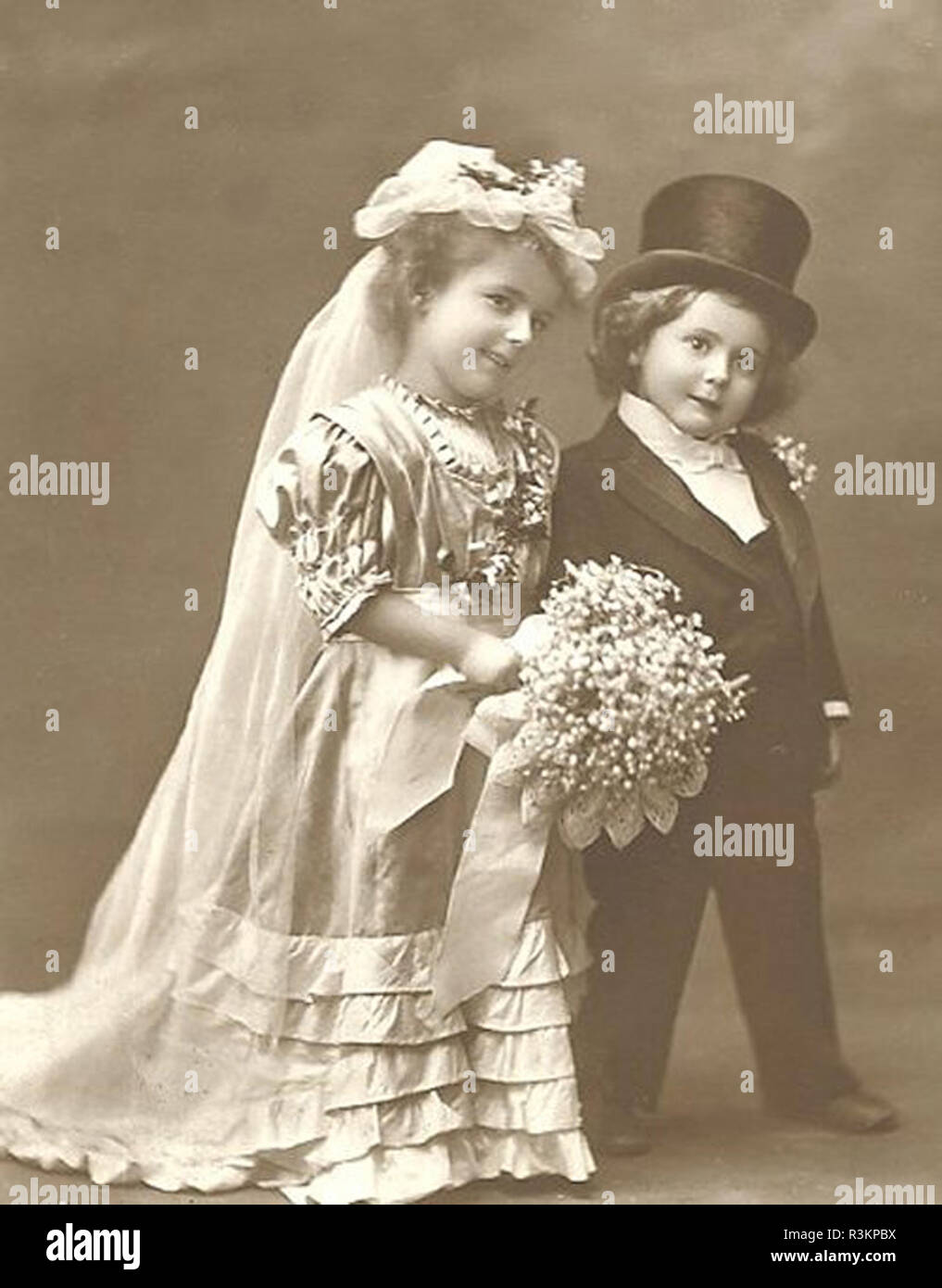 vintage classic Victorian image featuring children Stock Photo - Alamy