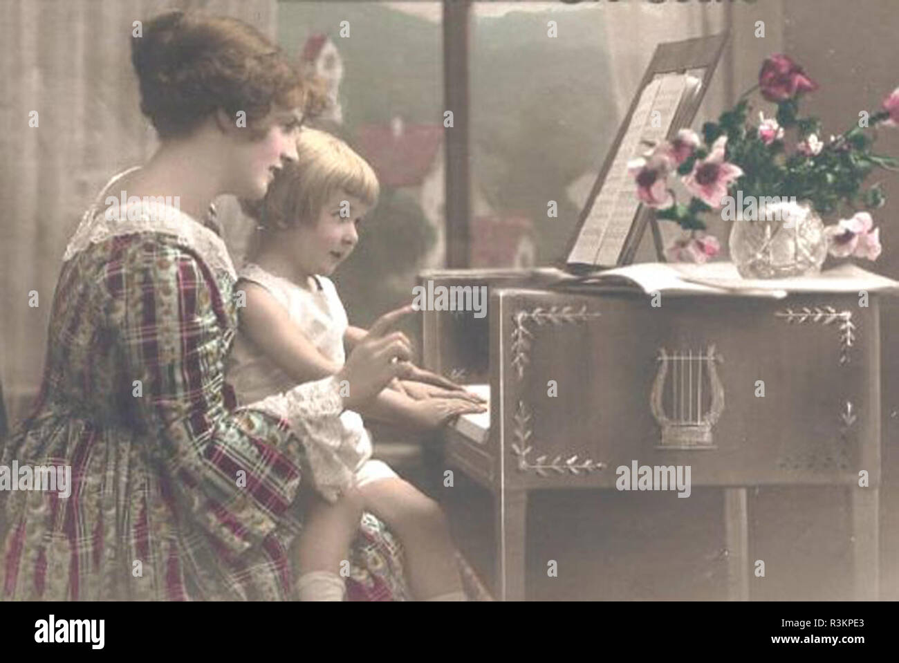 vintage classic Victorian image featuring children Stock Photo - Alamy