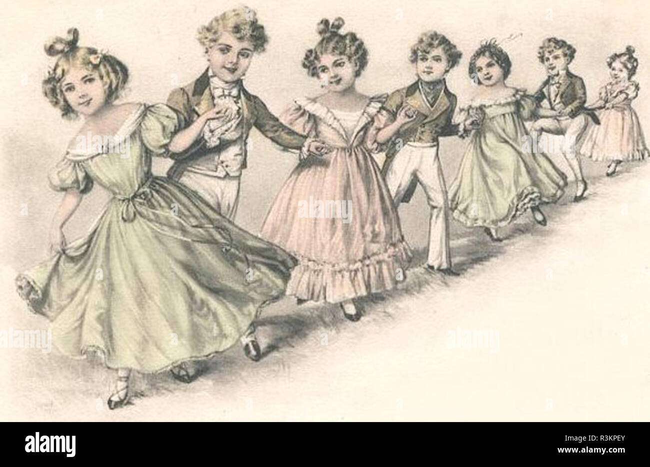vintage classic Victorian image featuring children Stock Photo - Alamy