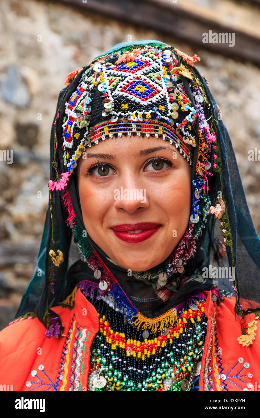 Turkey, Marmara, Bursa, Village of Cumalikizik. Traditional dress ...