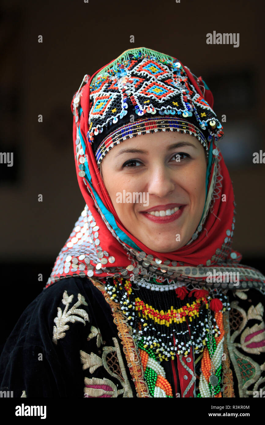 Turkey, Marmara, Bursa, Village of Cumalikizik. Traditional dress ...