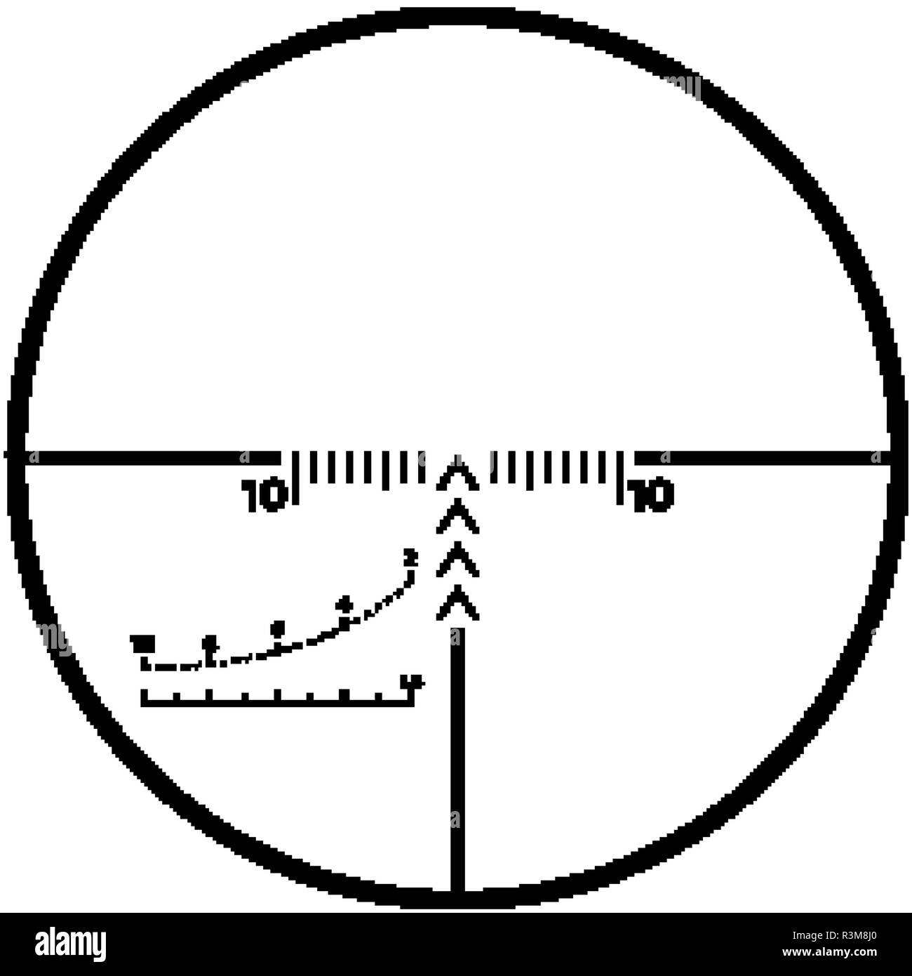 Collimator sight icon. Military sniper rifle target crosshairs Stock ...