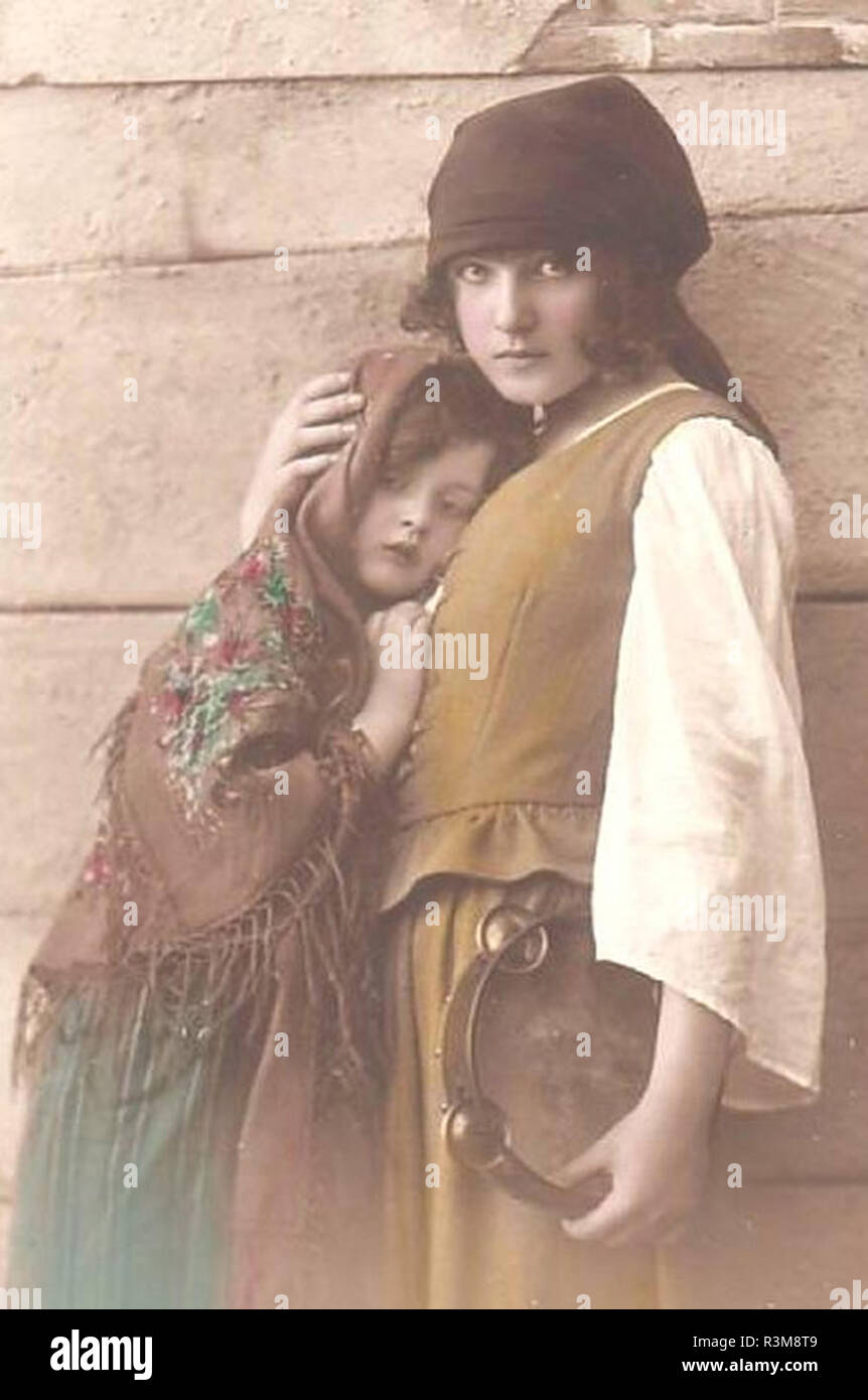 vintage classic victorian image featuring children in period dress ...
