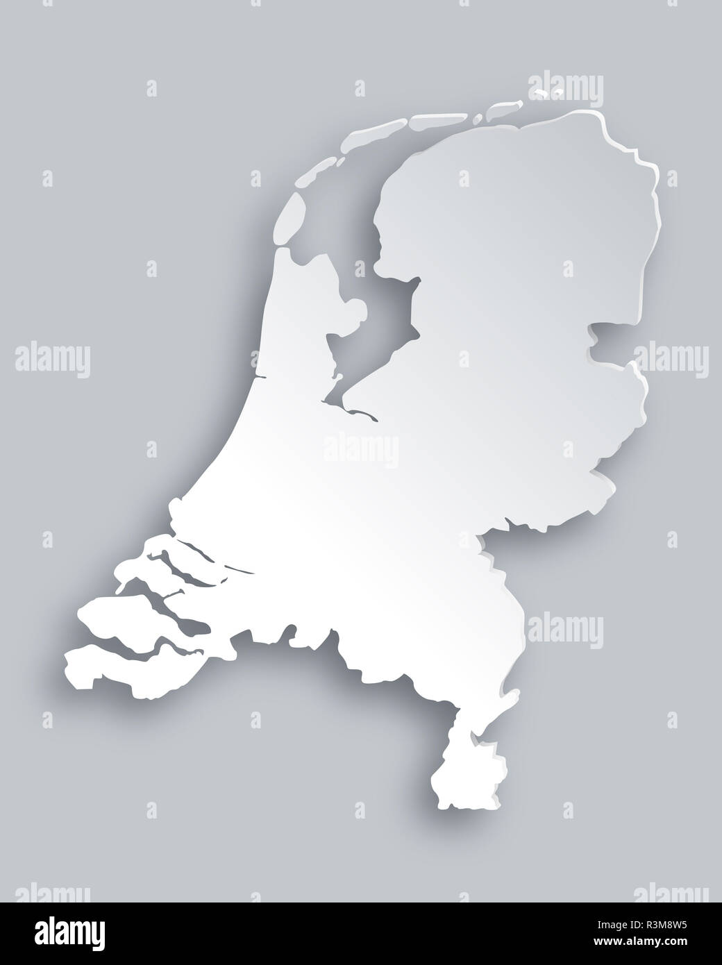map of the netherlands Stock Photo - Alamy
