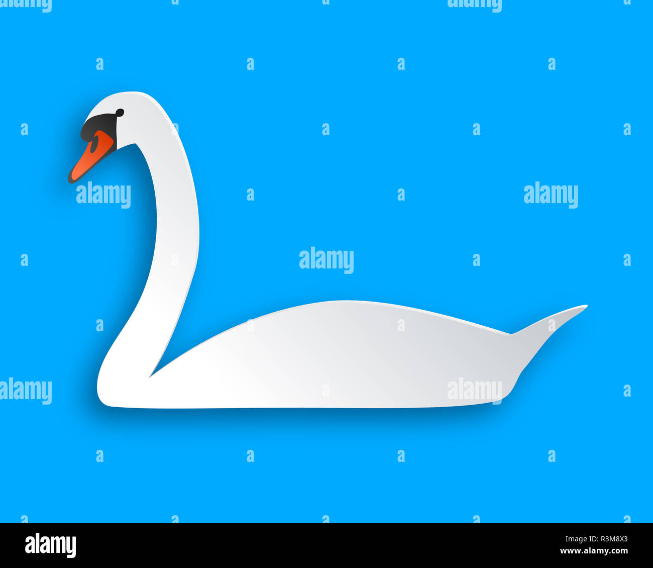 3d swan hi-res stock photography and images - Alamy