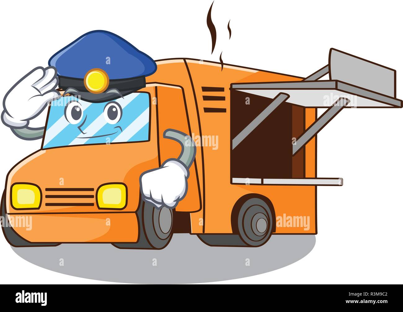 Police rendering cartoon of food truck shape Stock Vector Image & Art ...