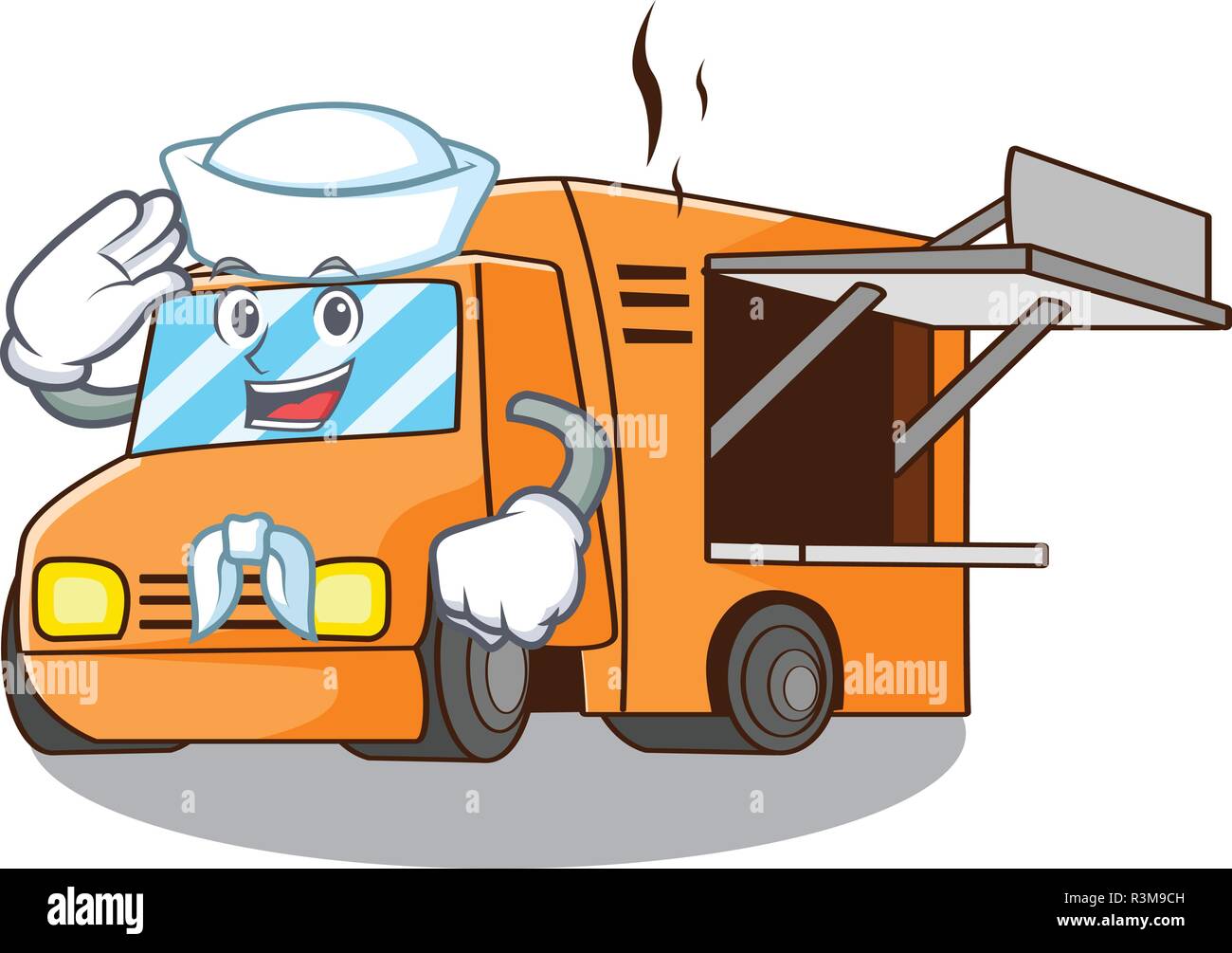 Sailor rendering cartoon of food truck shape Stock Vector Image & Art ...