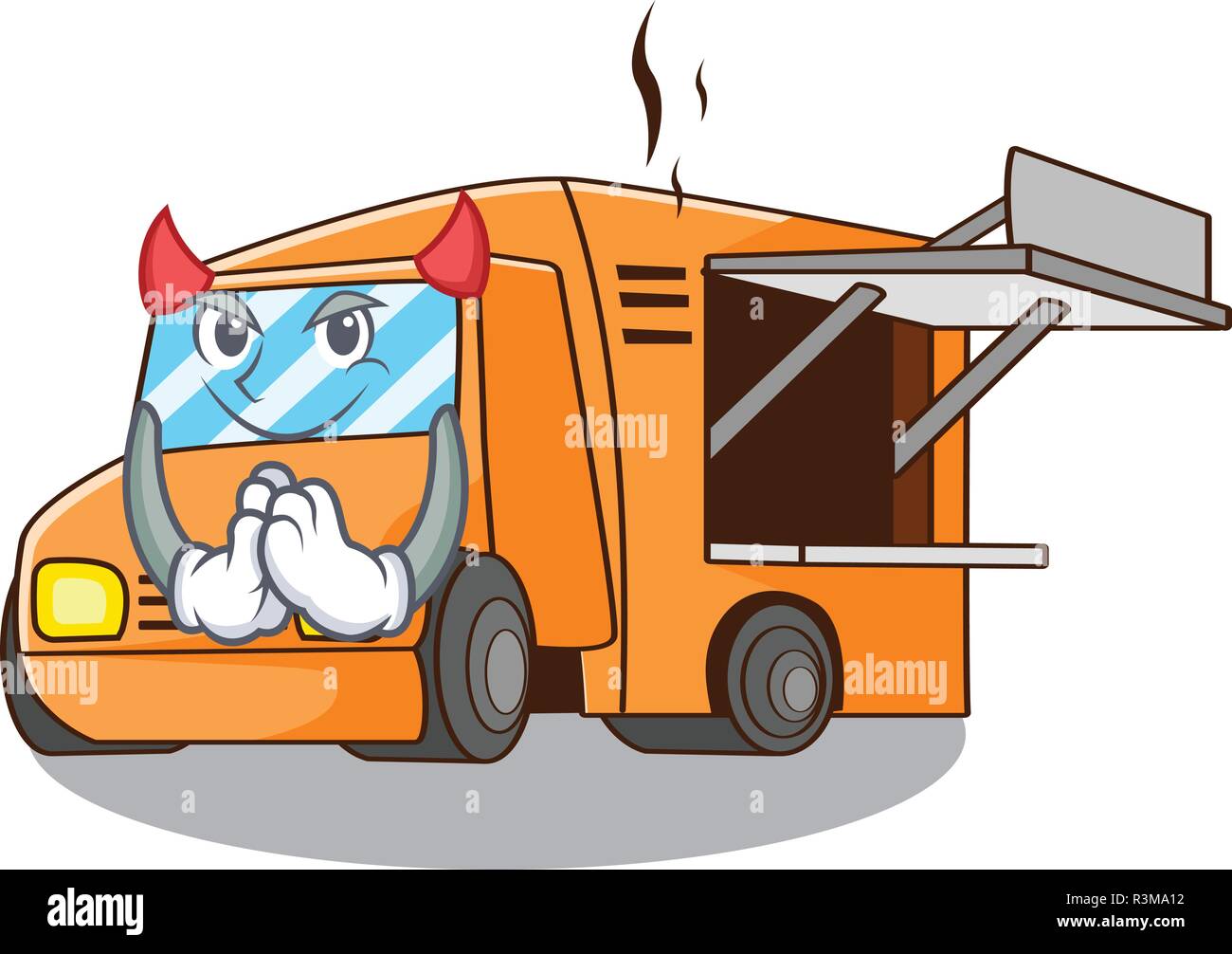 Monster Truck Cartoon Funny Illustration Vector High Resolution Stock ...