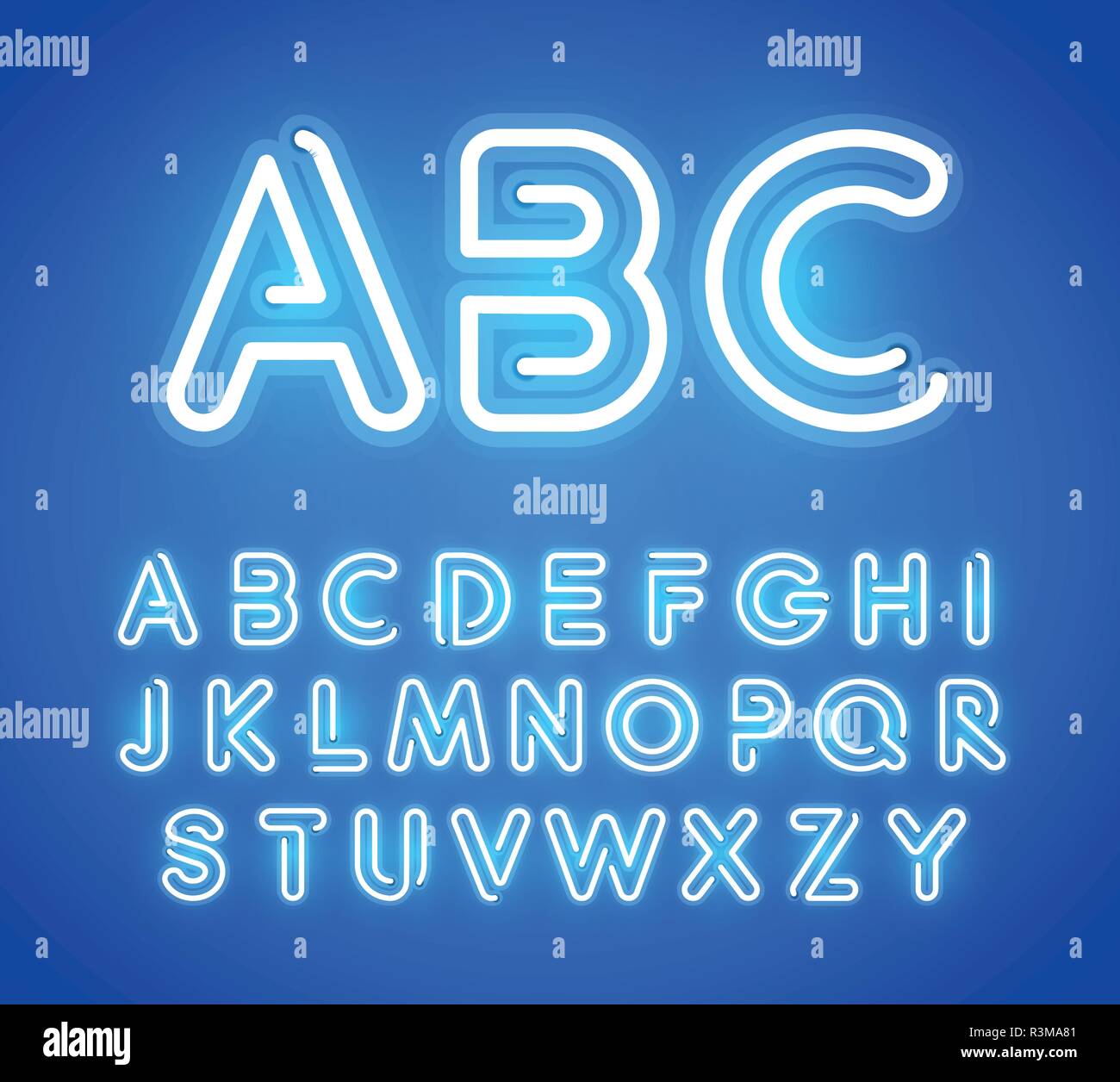 Luminous letter Stock Vector Images - Alamy