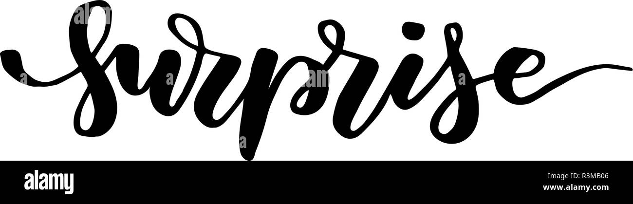 Surprise brush calligraphy Stock Vector Image & Art - Alamy