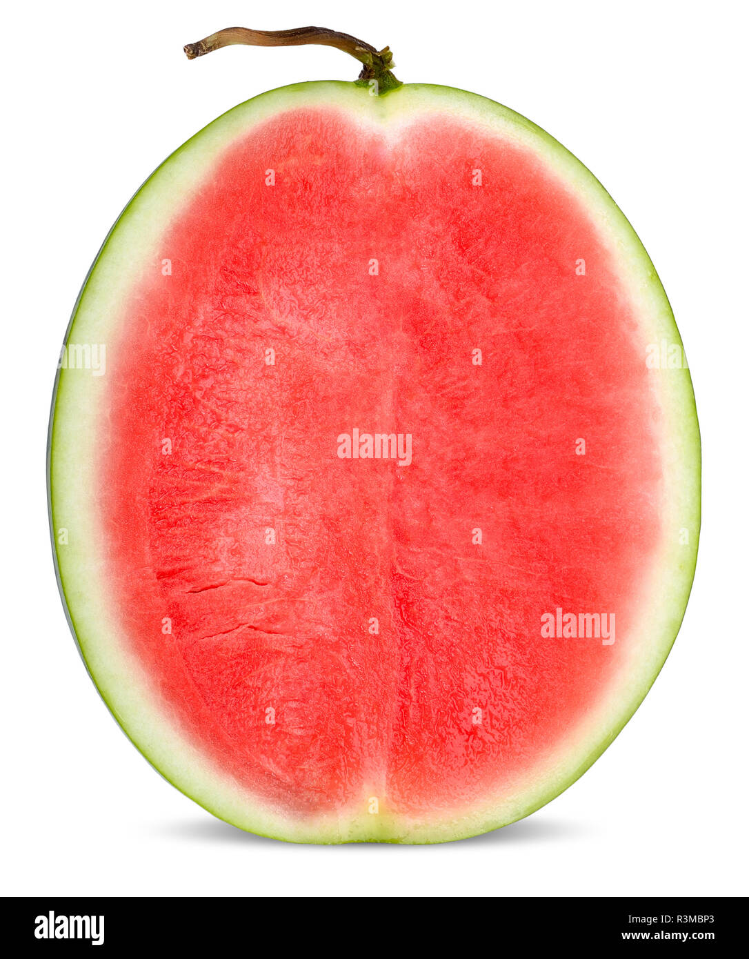 Half watermelon isolated on white clippint path Stock Photo - Alamy
