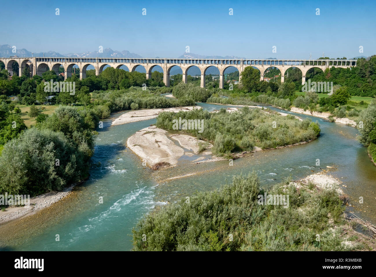 Cuneo, Piedmont, Italy: view of the historic bridge known as Ponte ...