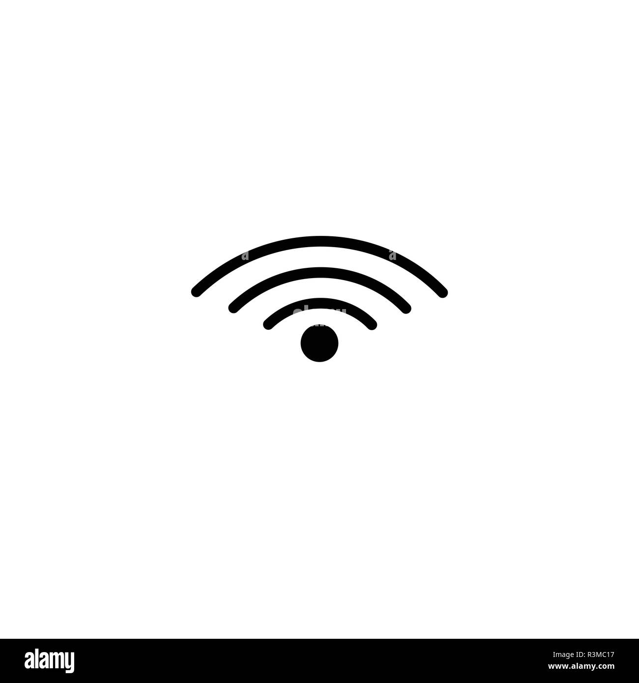 WiFi icon, black on white background, vector Stock Vector Image & Art ...