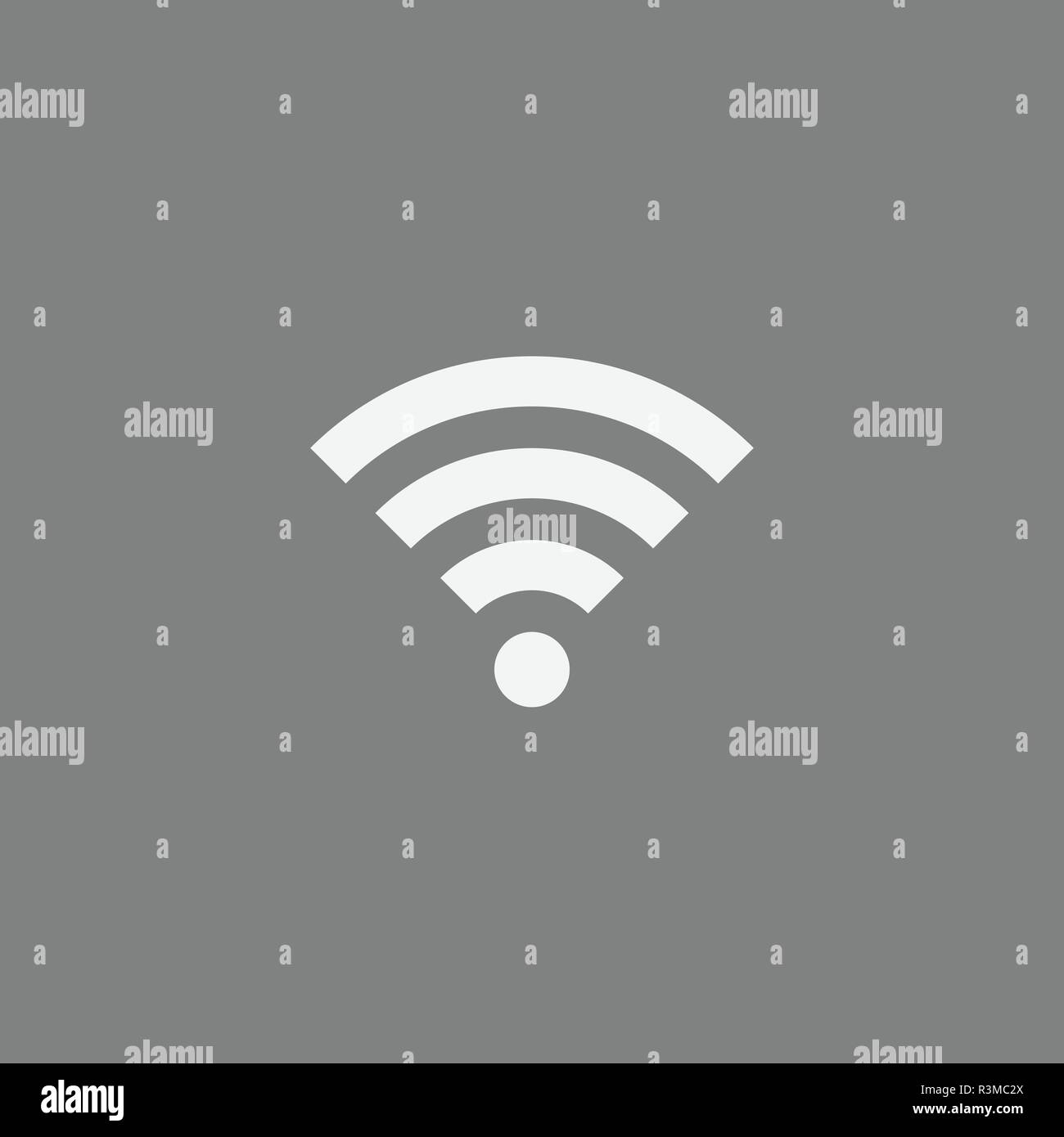 WiFi icon, white on dark background, vector Stock Vector Image & Art ...