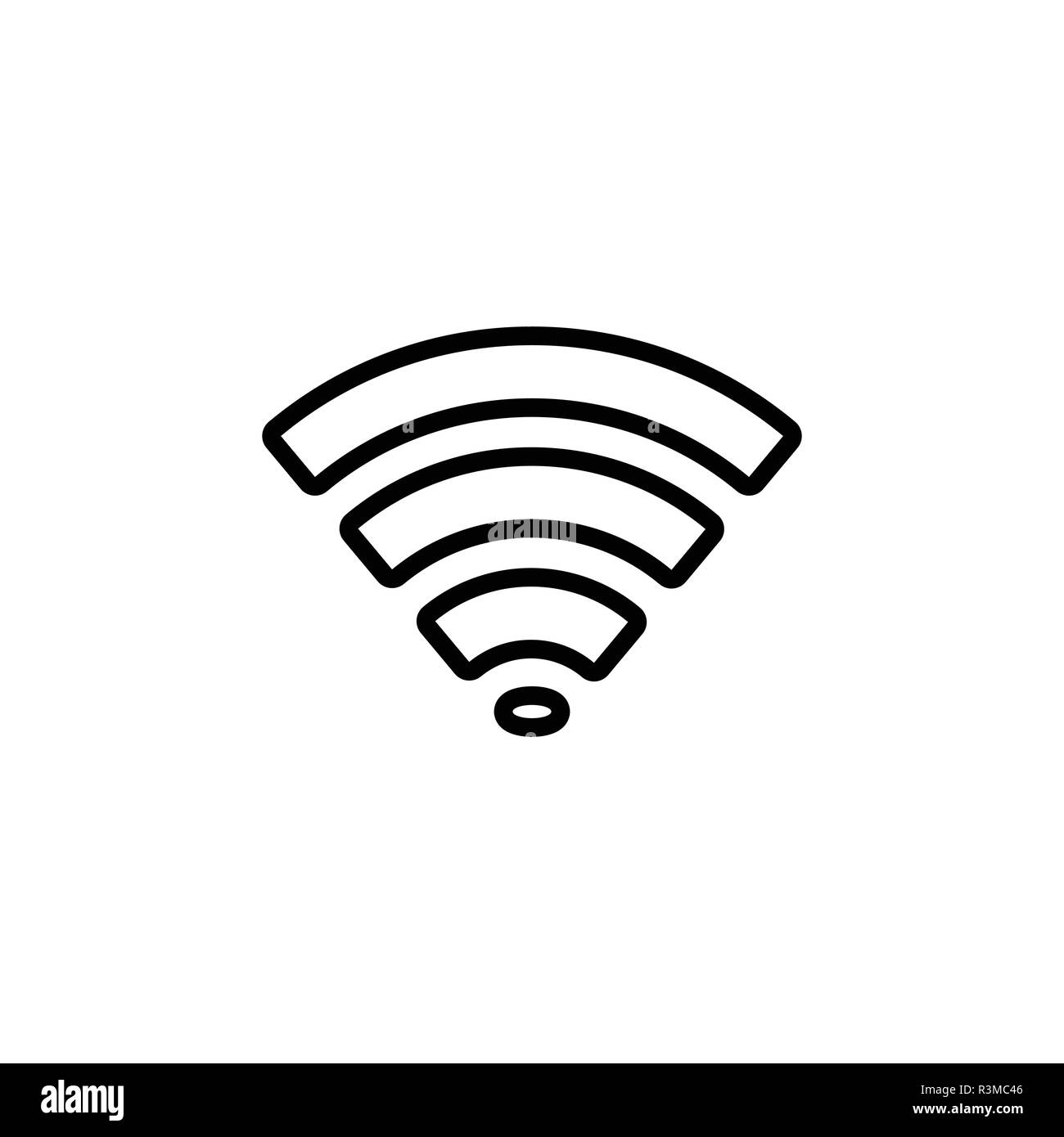 WiFi icon, black on white background, vector Stock Vector Image & Art ...