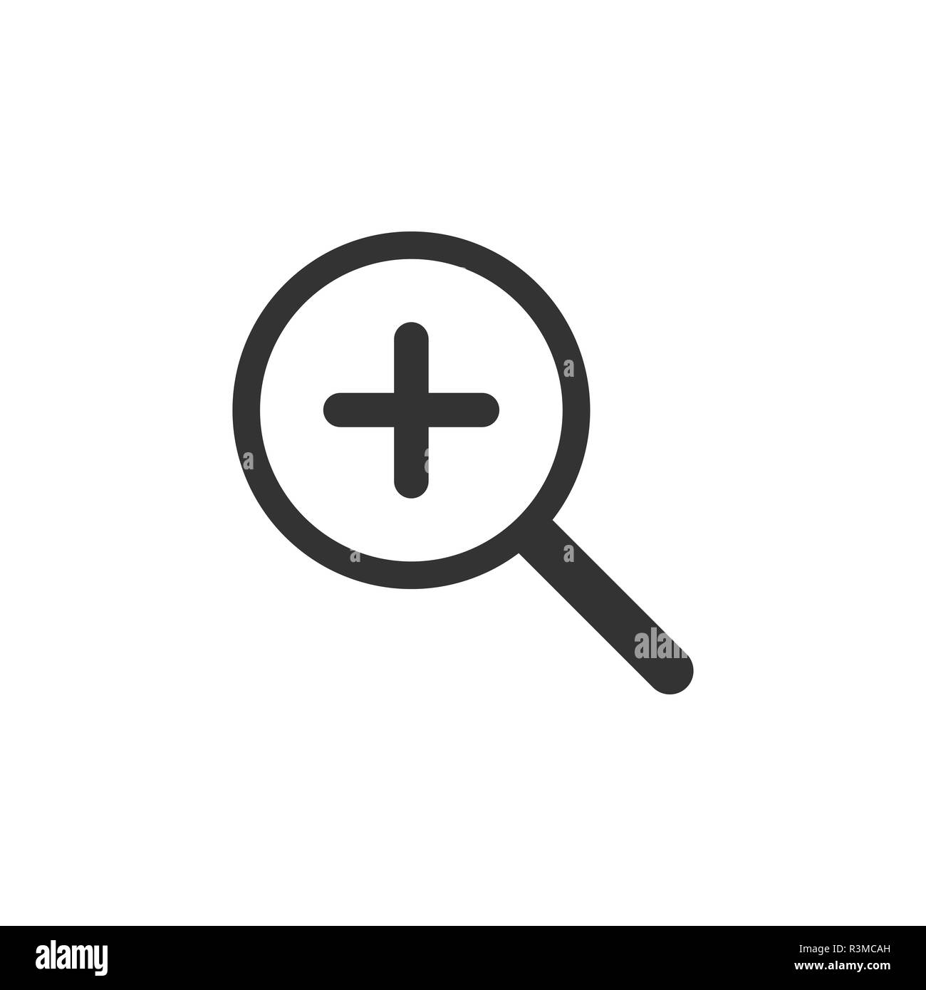 Search, zoom icon Vector illustration Flat Stock Vector Image & Art - Alamy