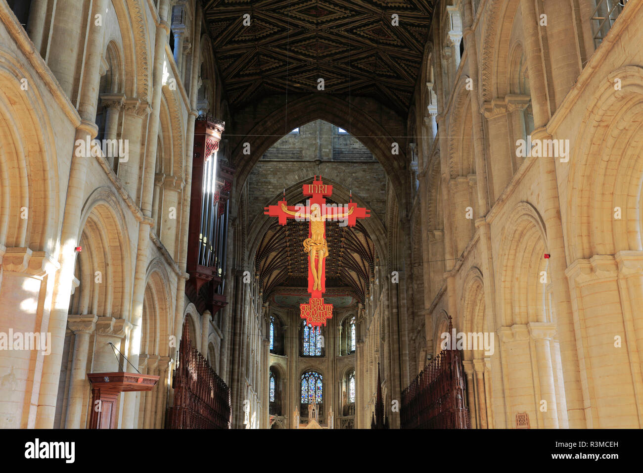 Peterborough cathedral interior hi-res stock photography and images - Alamy