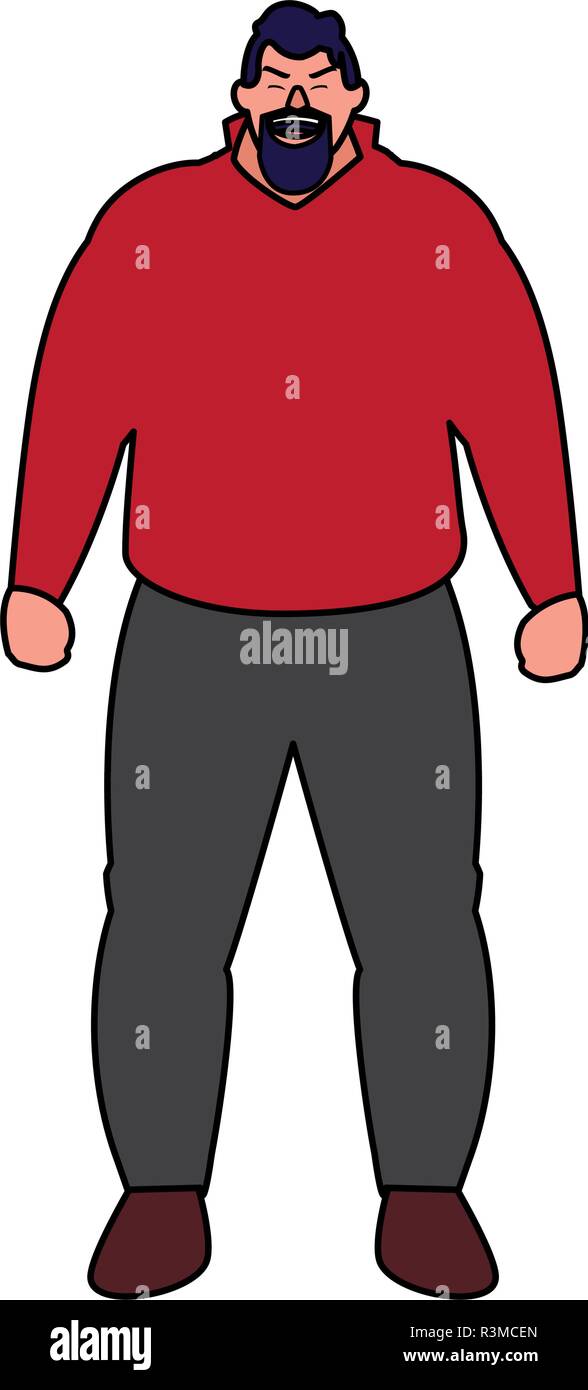 cartoon man wearing casual clothes over white background, vector ...