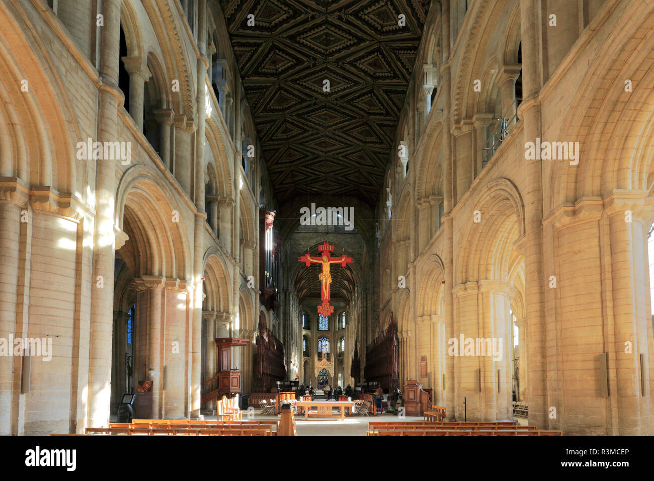 Interior of peterborough city cathedral hi-res stock photography and ...