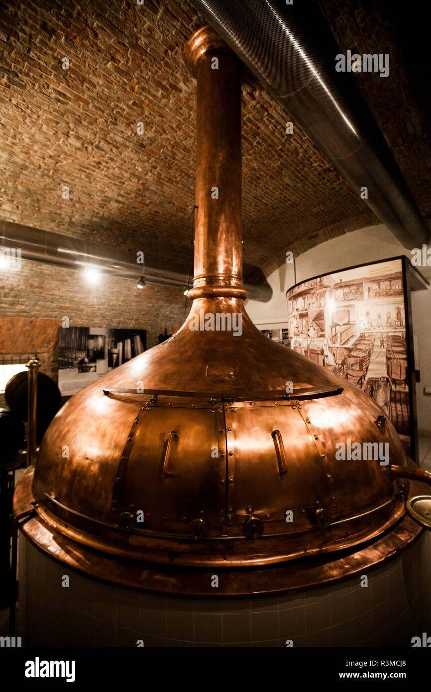 Copper Vat in Brewery Stock Photo - Alamy