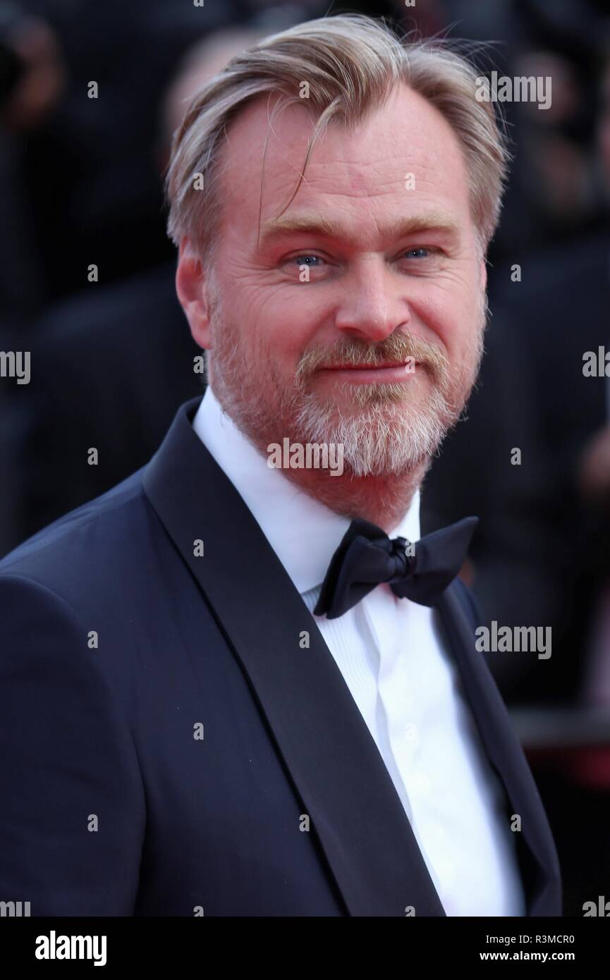 CANNES, FRANCE – MAY 13, 2018: Christopher Nolan walks the red carpet ...