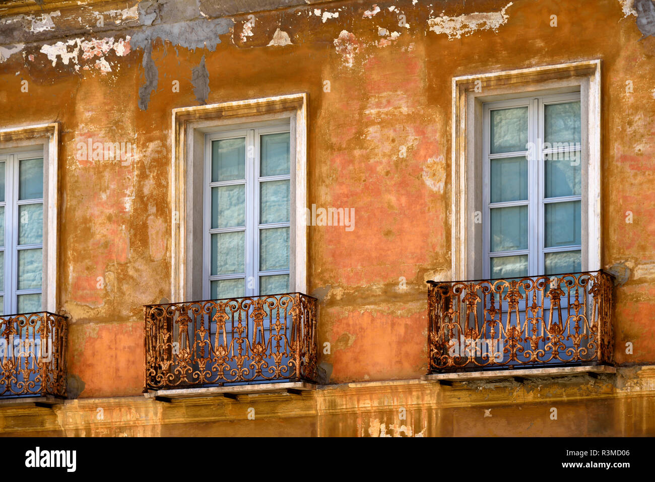 windows with balconies Stock Photo - Alamy