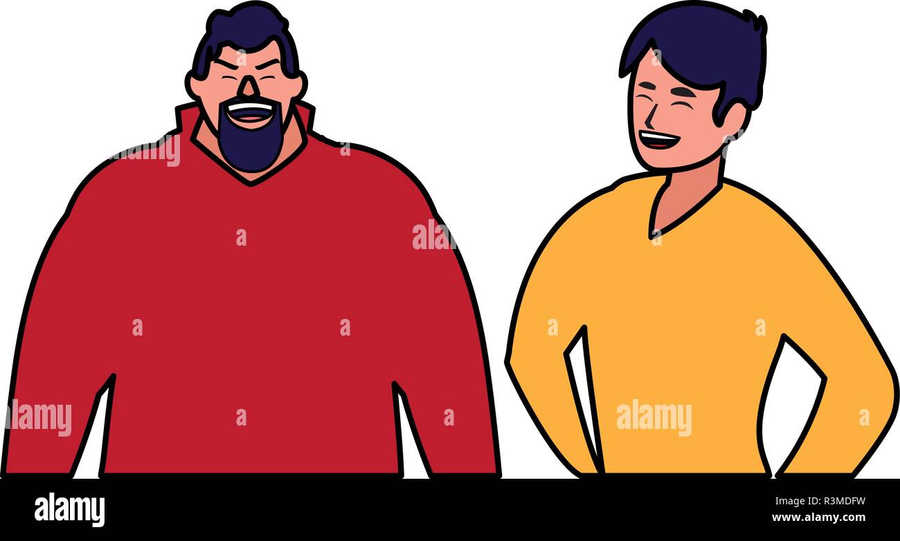 cartoon happy men over white background, vector illustration Stock ...