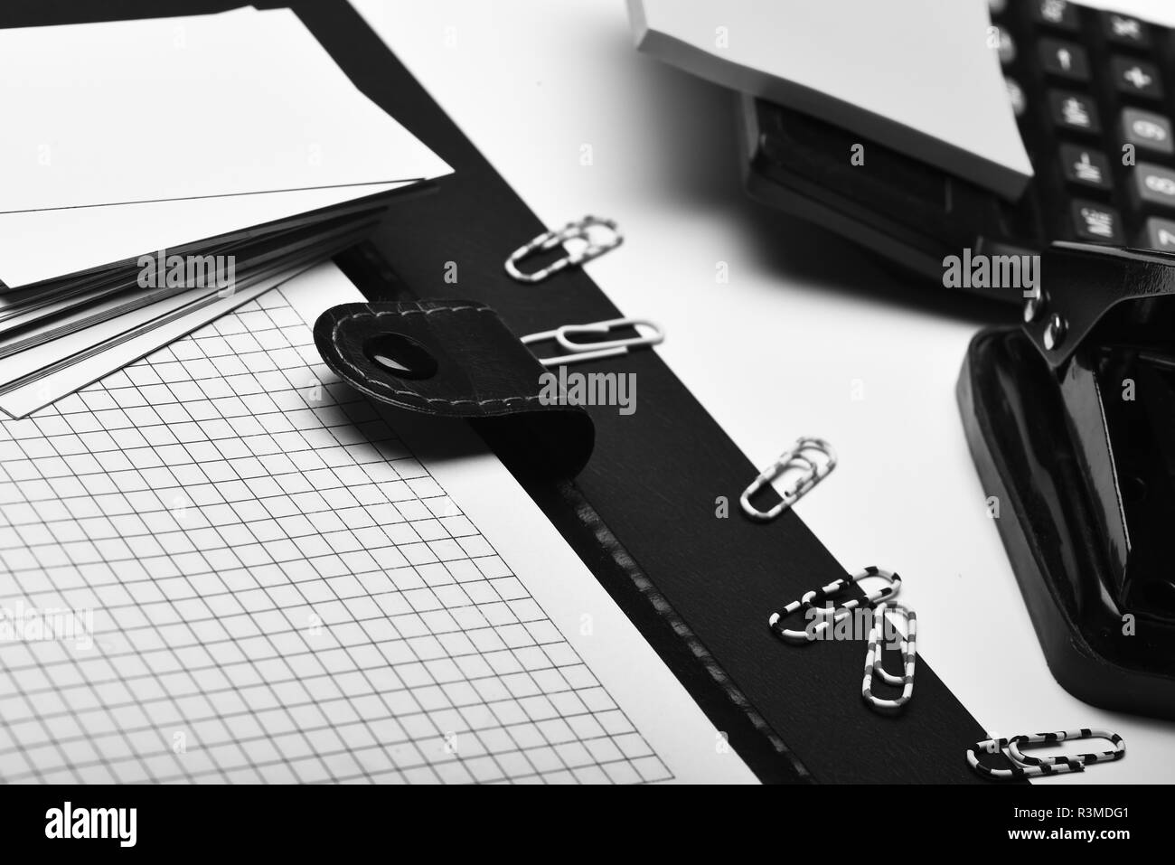 Next to the calculator Black and White Stock Photos & Images - Alamy