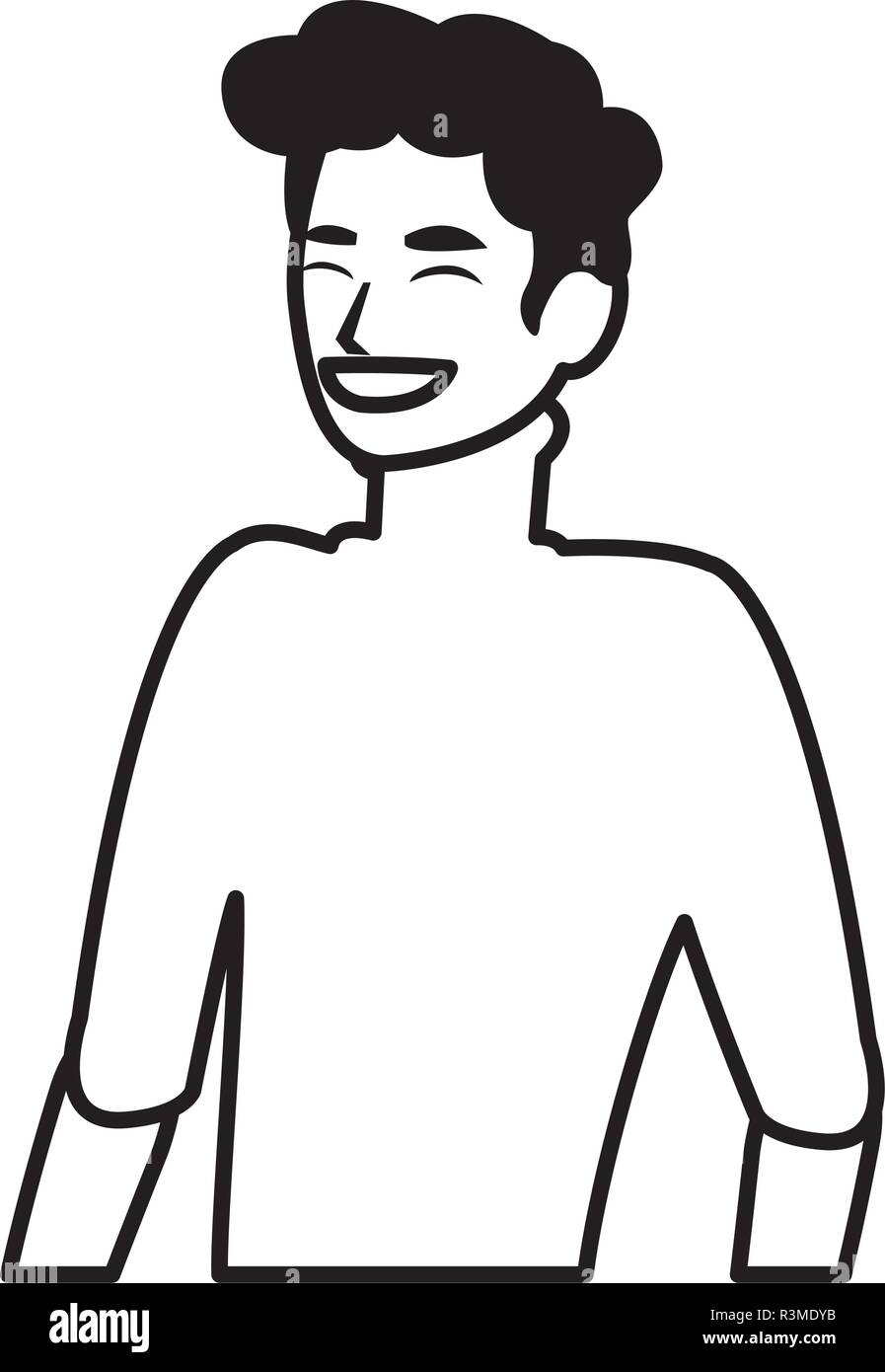 Cartoon man icon over white background, vector illustration Stock ...