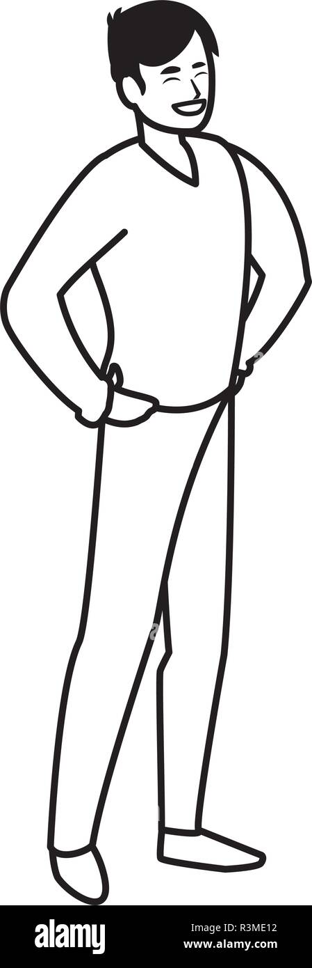 Cartoon man icon over white background, vector illustration Stock ...