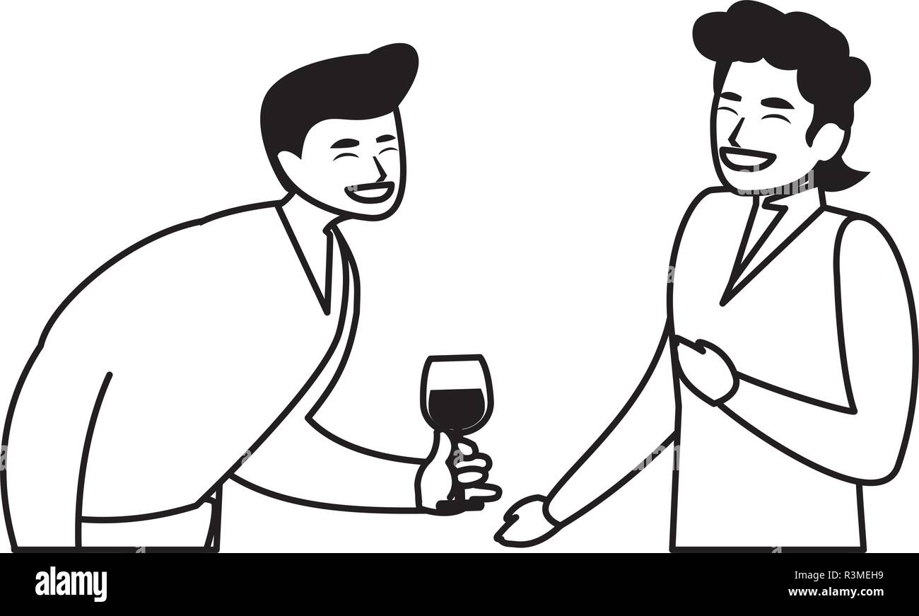 cartoon men having fun time with alcohol drinks over white background ...