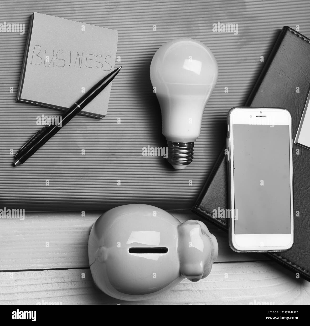 Black laptop sticky note Black and White Stock Photos & Images - Alamy