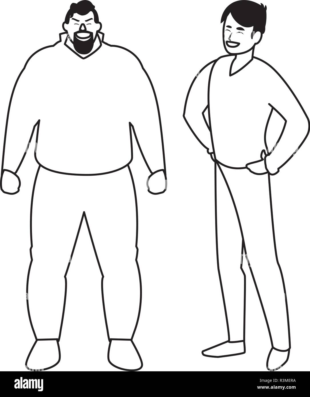 cartoon men having a conversation over white background, vector ...
