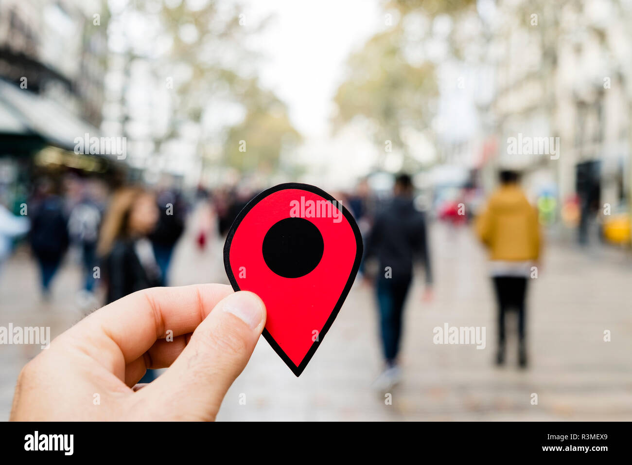 Map city barcelona map pin hi-res stock photography and images - Alamy