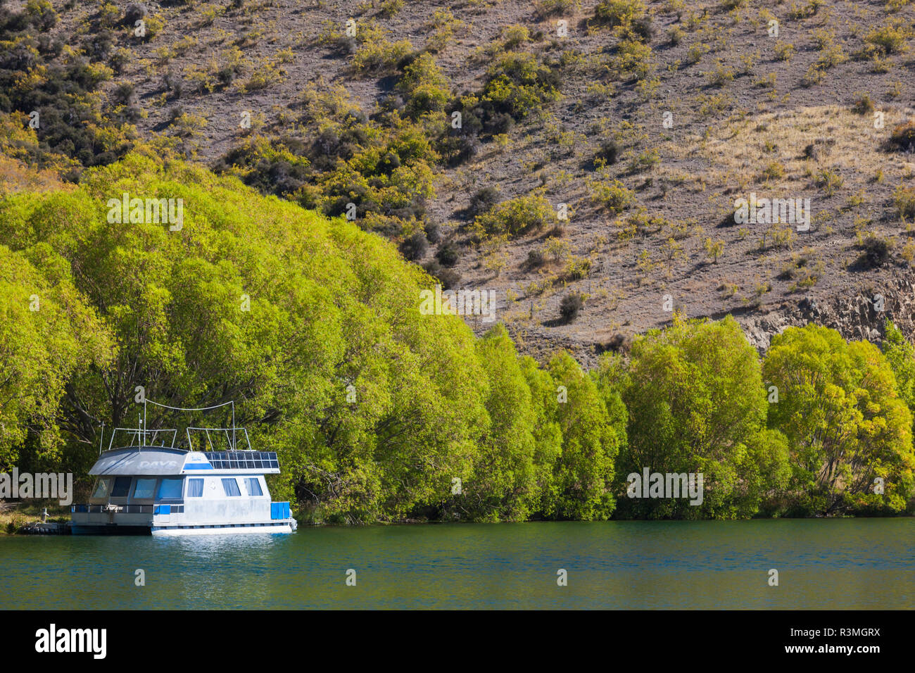 New Zealand, South Island, Canterbury, Otematata, Lake Benmore, boats ...