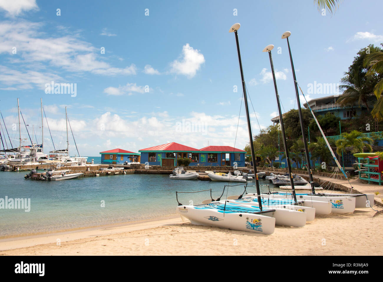 British Virgin Islands. Virgin Gorda, Leverick Bay, marina, resort and ...