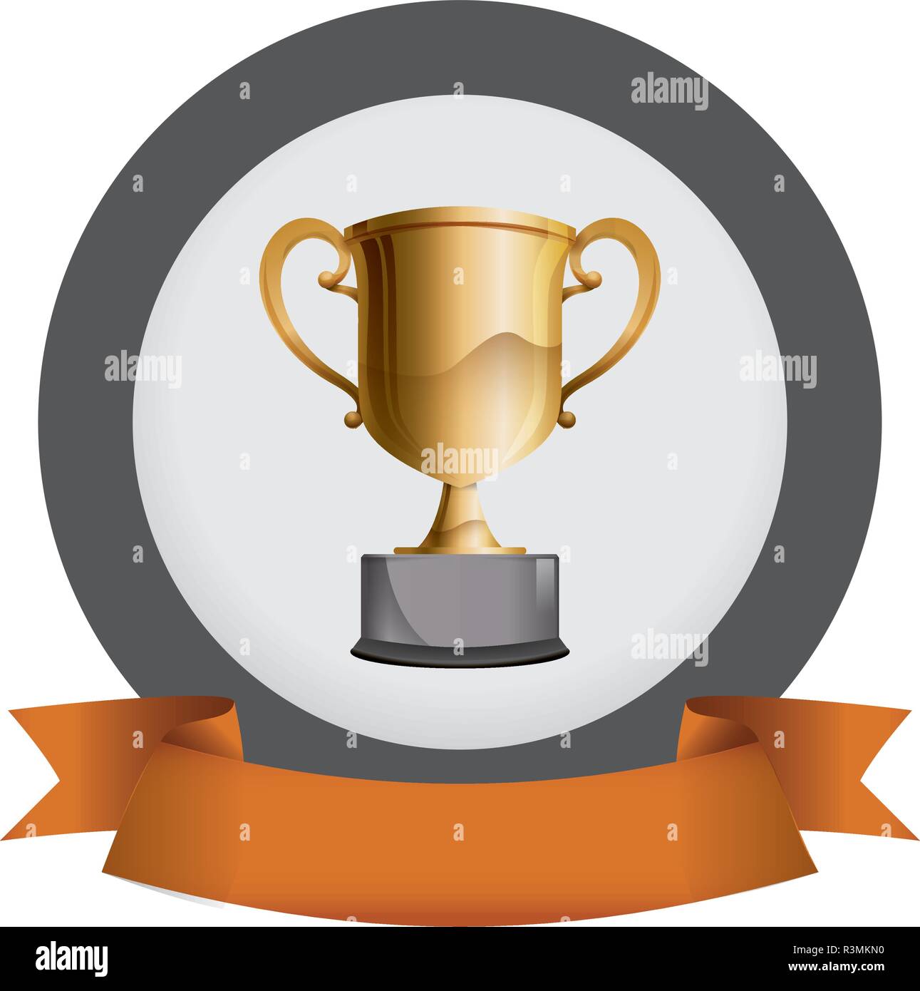 trophy cup award frame vector illustration design Stock Vector Image ...
