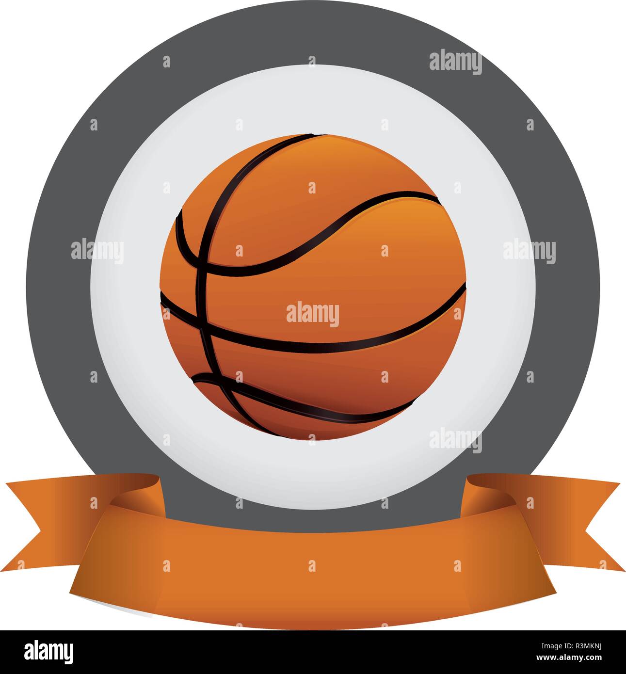 basketball balloon sport frame vector illustration design Stock Vector ...