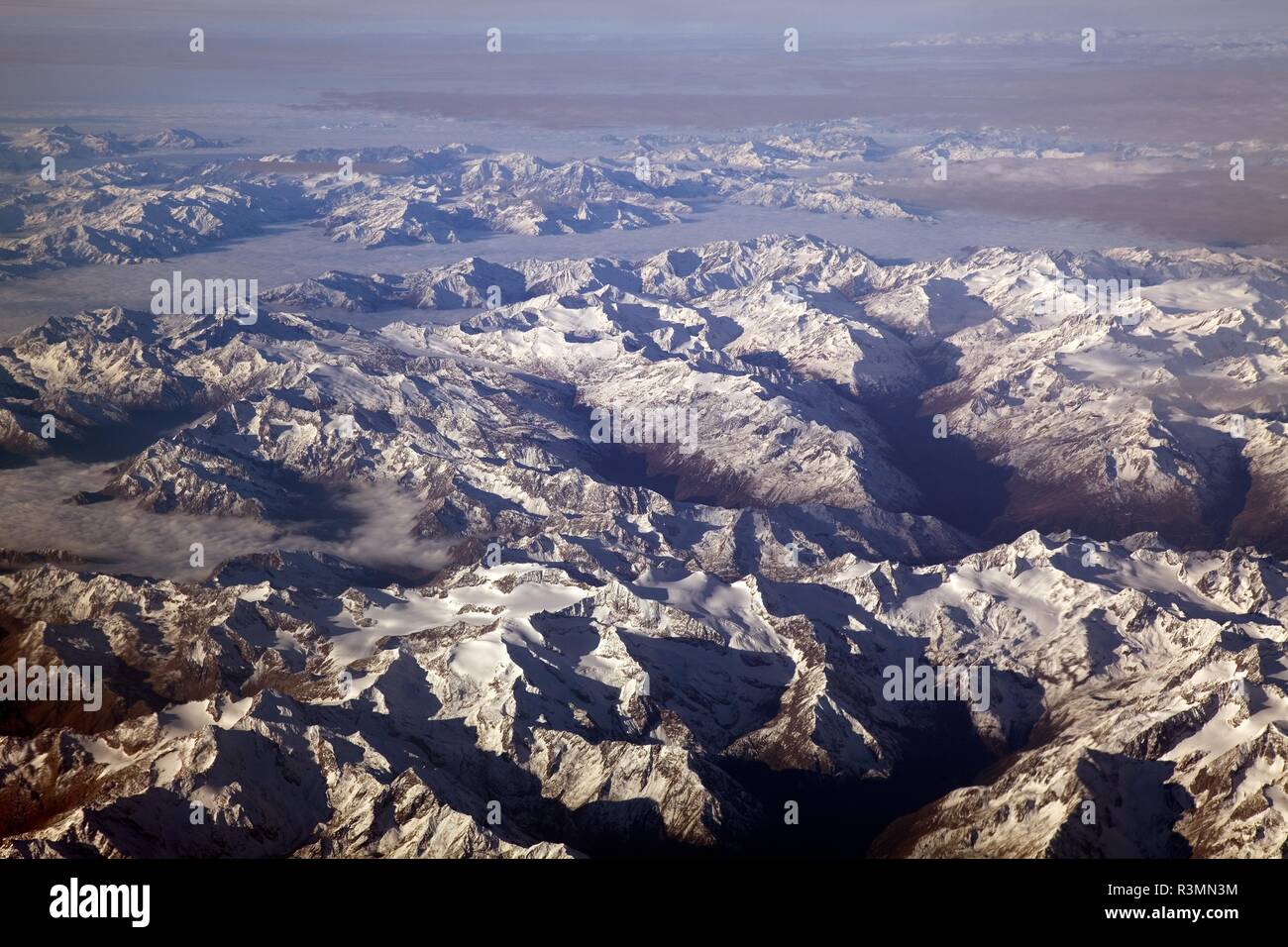 the alps from above Stock Photo - Alamy