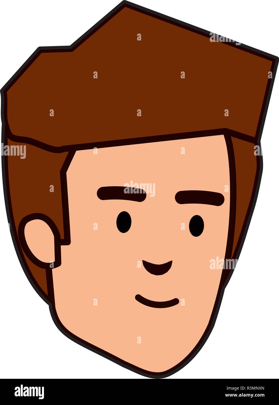 young man head avatar character Stock Vector Image & Art - Alamy