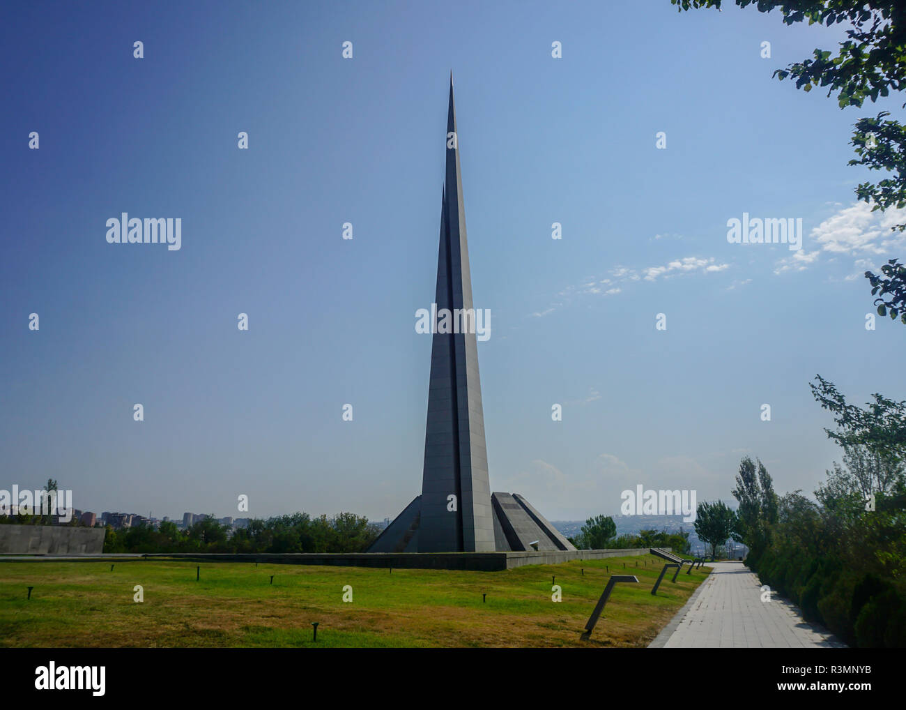 Yerevan Tsitsernakaberd Armenian Genocide Memorial Complex Pillar at ...