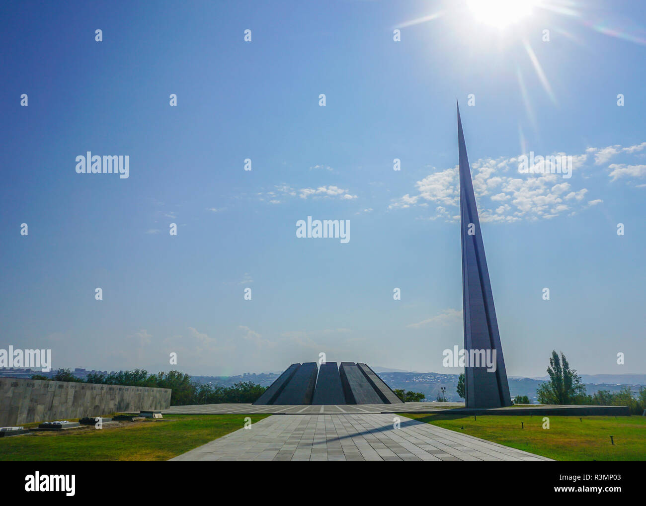 Yerevan Tsitsernakaberd Armenian Genocide Memorial Complex at Noon Time ...